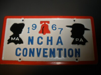 1967 NCHA Convention License Plate Ma & Pa EUC Plastic | eBay