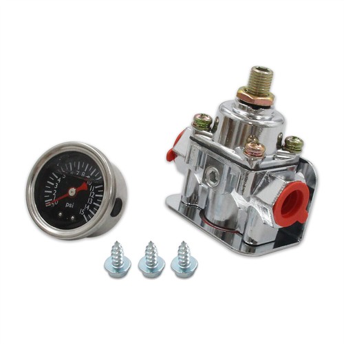 Low Fuel Pressure Regulator w/ Gauge For Carburetor Carb 1-4 PSI 12-804 ...