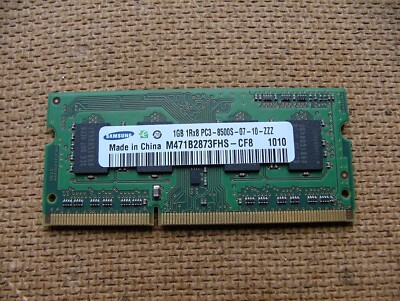 RAM 1 STICK OF 1GB LAPTOP MEMORY 204-pin PC3-8500 (1066 MHz) DDR3 SO ...