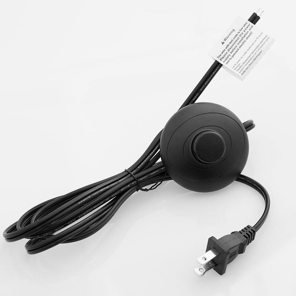 6ft Foot Switch Lamp Cord , Black Floor Light Switches with Plug, Foot ...