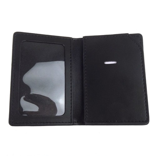 Leather Wallet Driving License ID Card Holder Case With Metal Badge | eBay