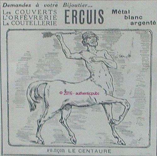 PUBLICITE ERCUIS ORFEVRERIE COUVERT COUTELLERIE POINCON CENTAURE DE 1922 AD RARE | eBay