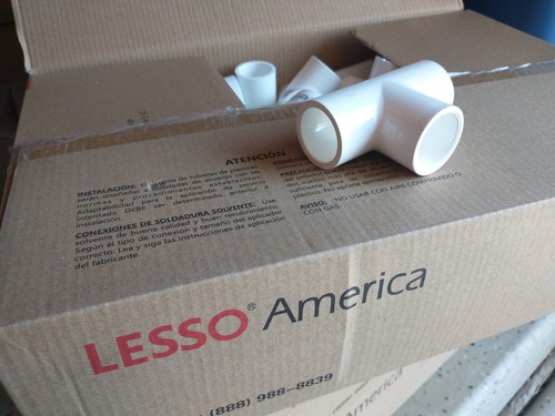 50 Tees (box) Schedule 40 3/4" PVC Tee fitting white LESSO AMERICA | eBay