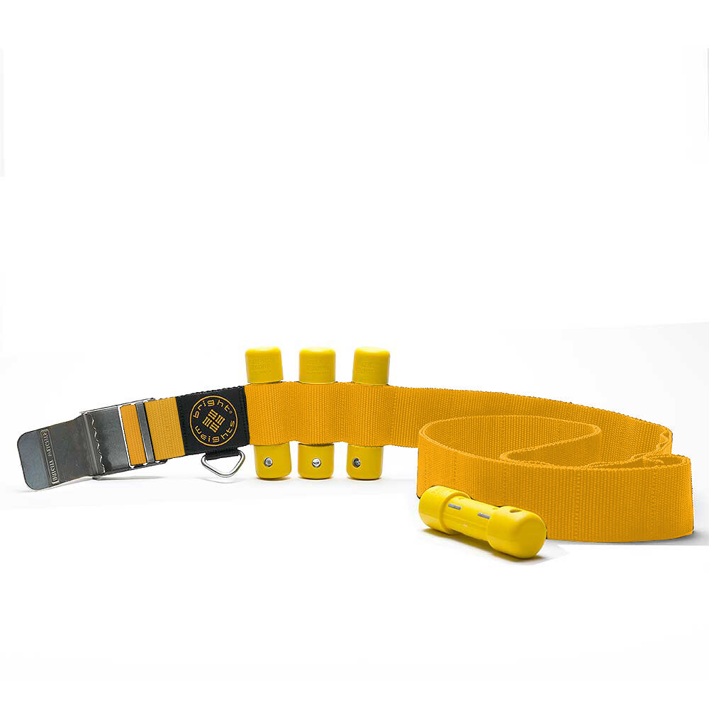 Scuba Choice Yellow Weight Belt Set w/ 4 Yellow Slug Weights – 1.5m ...