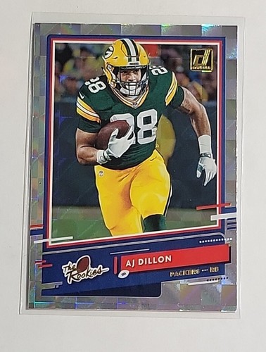 AJ Dillon 2020 Panini Donruss The Rookies Insert Card Green Bay Packers ...