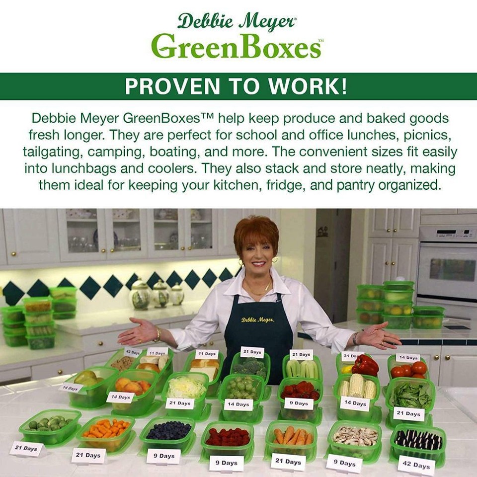 Debbie Meyer GreenBoxes, Food Storage Containers with Lids, Keep 32 ...