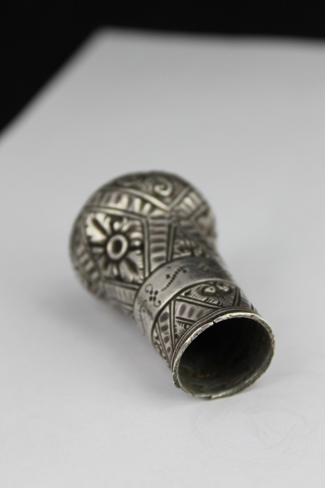 Antique cane handle Monogram "FULTON 1873" sterling silver 1800's OLD ...