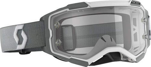 Scott Fury MX ATV Goggles - White/Gray - Clear Works Lens | eBay