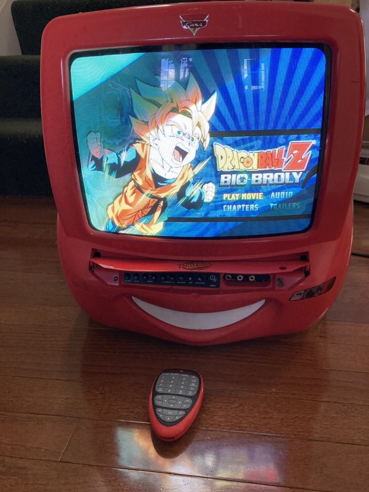 Lightning Mcqueen Disney Pixar Cars 13" CRT TV DVD Combo Remote NO ...