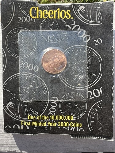 Genuine Cheerios First-Minted Year 2000 Coins Penny One Cent New in ...