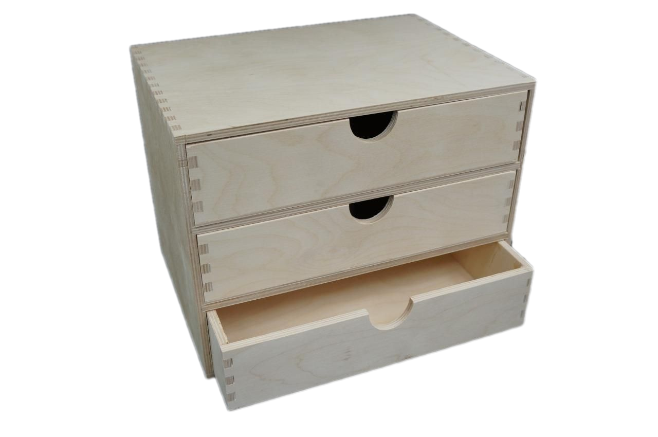 A4 Plain Wooden Cupboard Chest Shelf With Drawers Storage Desktop Unit ...
