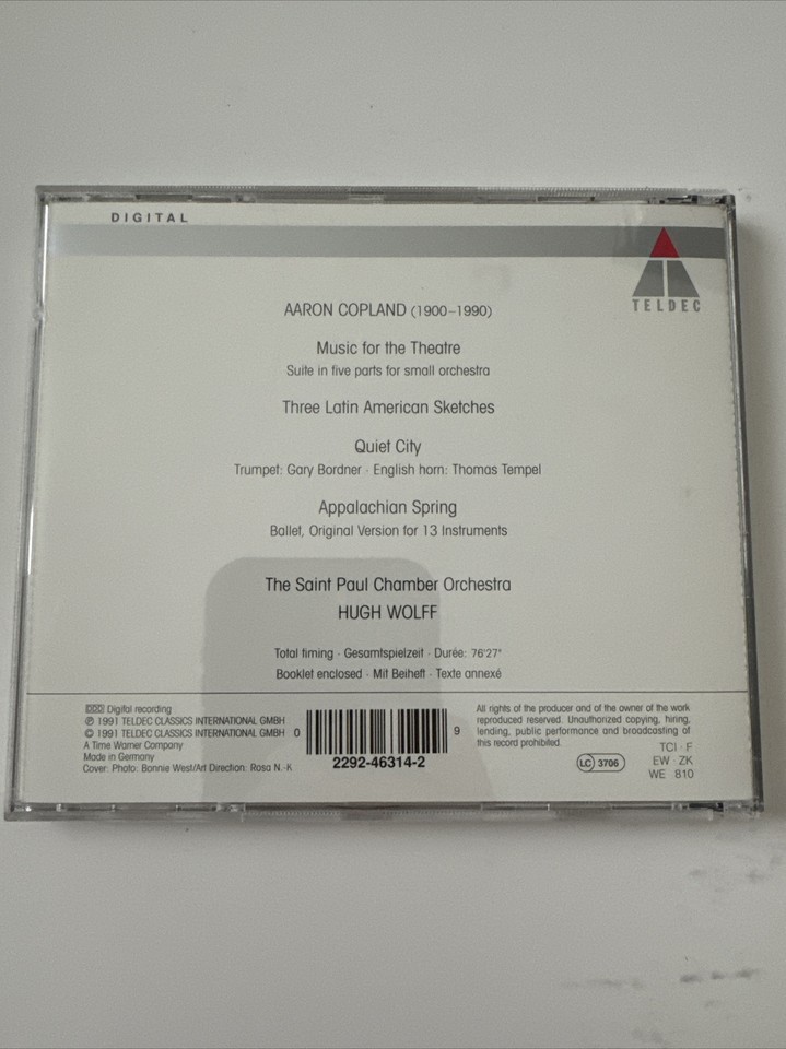 Aaron Copland / Appalachian Spring (Original Chamber Version) - CD ...