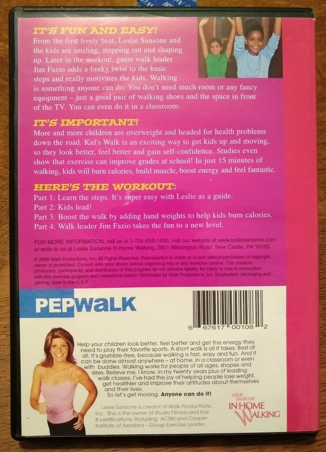 Kids Walk Start Walking With Leslie Sansone DVD Aerobic Exercise ...