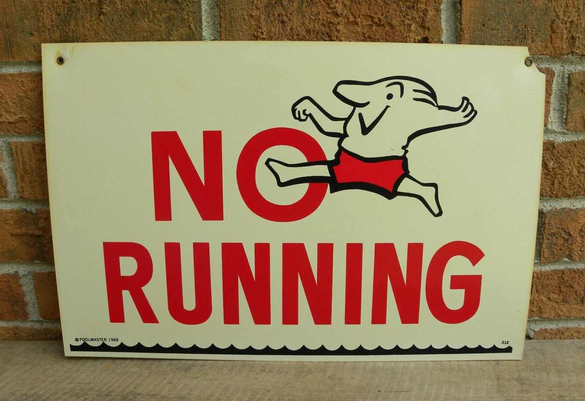 No Running In The Lab Sign