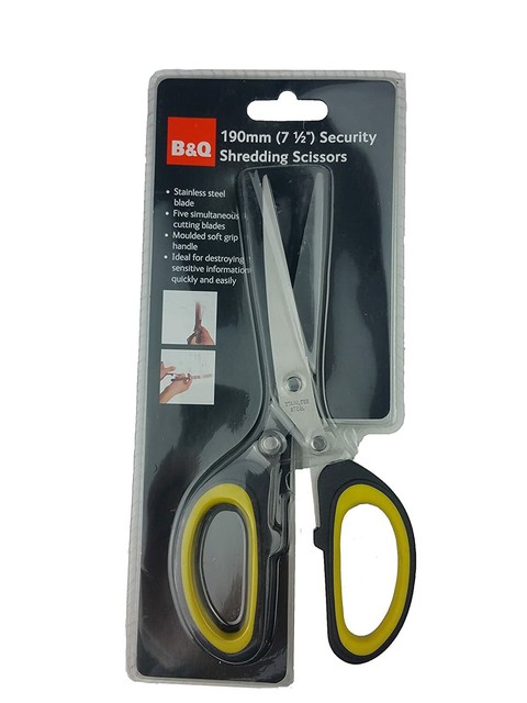 Stainless Steel 5 Blade Security Shredding Scissors 190mm by B&Q for ...