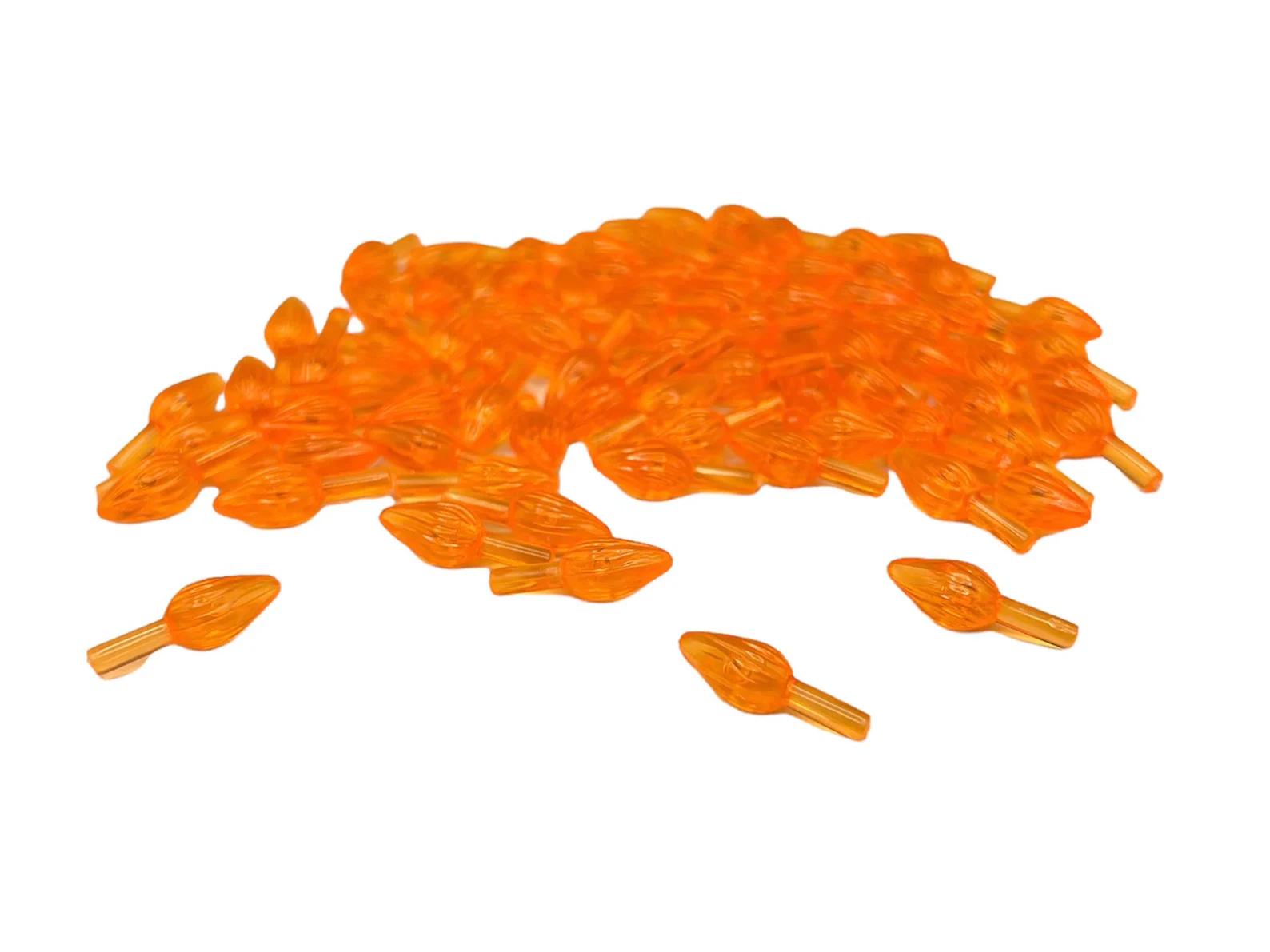 Ceramic Christmas Tree Lights 100 Small Orange Twist Lights Bulbs | eBay
