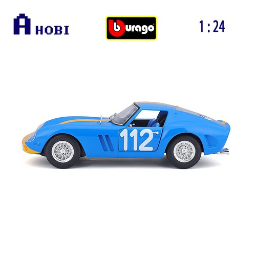 Bburago 1:24 Scale Ferrari 250 GTO #112 Model Car Blue Yellow Diecast ...