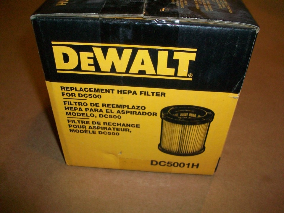 NIB Dewalt DC5001H Reusable Replacement HEPA Filter for DC500 | eBay