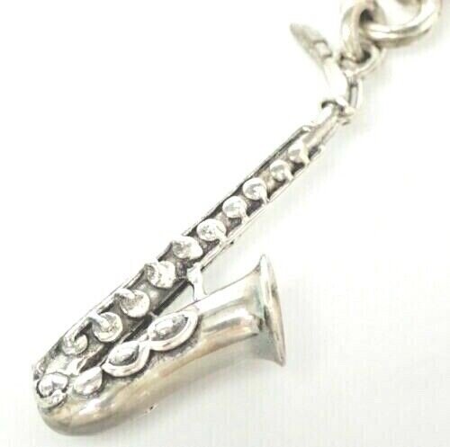 Tiffany & Co. Sterling Silver Saxophone Tag Charm Keychain Key Ring | eBay