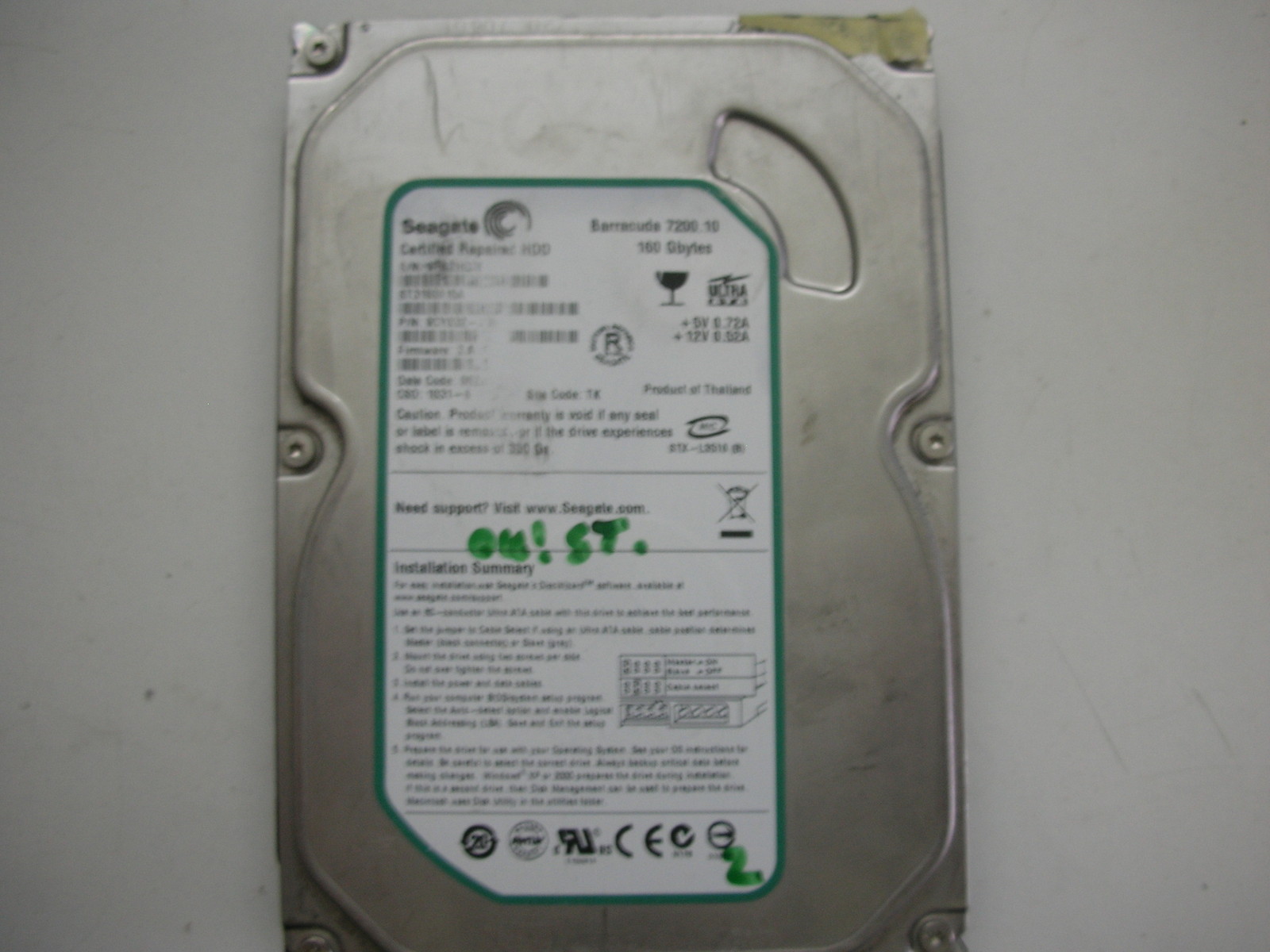 Ok! Seagate 7200.10 160gb ST3160815A 100431057 Ide | eBay