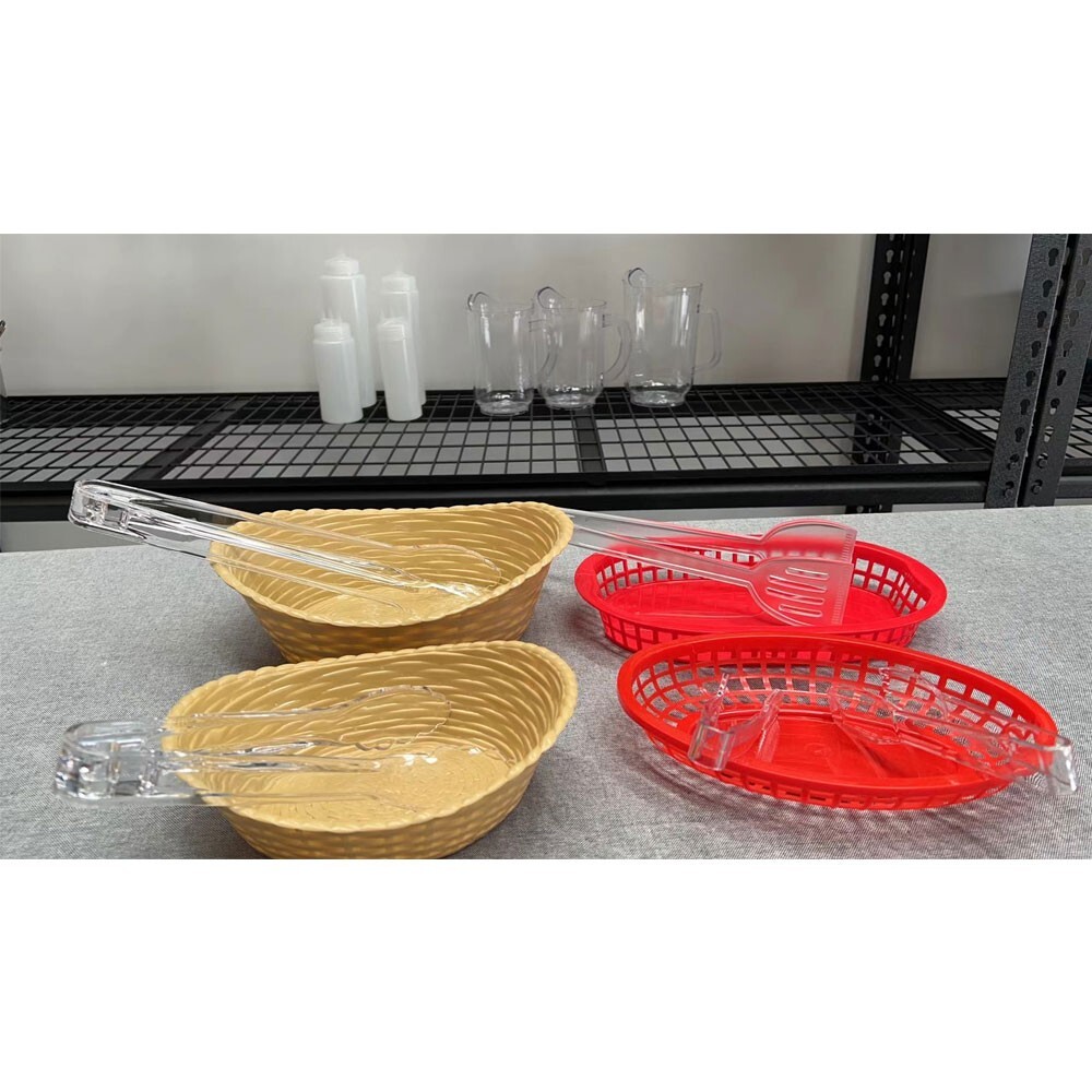 6X 22cm Heat Resistant Plastic Cooking Kitchen Serving Cake Tongs Bread ...