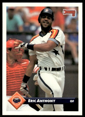 1993 Donruss Baseball Card Eric Anthony Houston Astros #8 | eBay