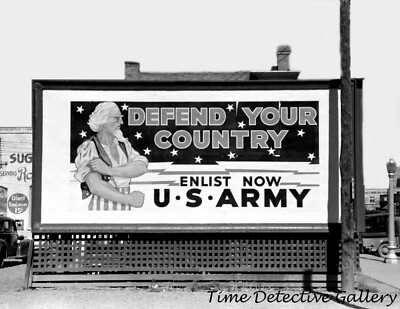 U.S. Army Billboard, Montrose, Colorado - 1940 - Vintage Photo Print | eBay