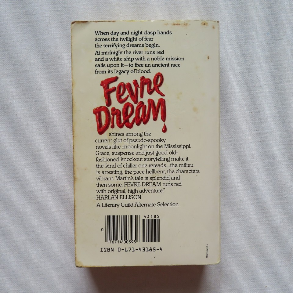 Fevre Dream by George R.R. Martin 1982 Vintage Horror Paperback Novel ...