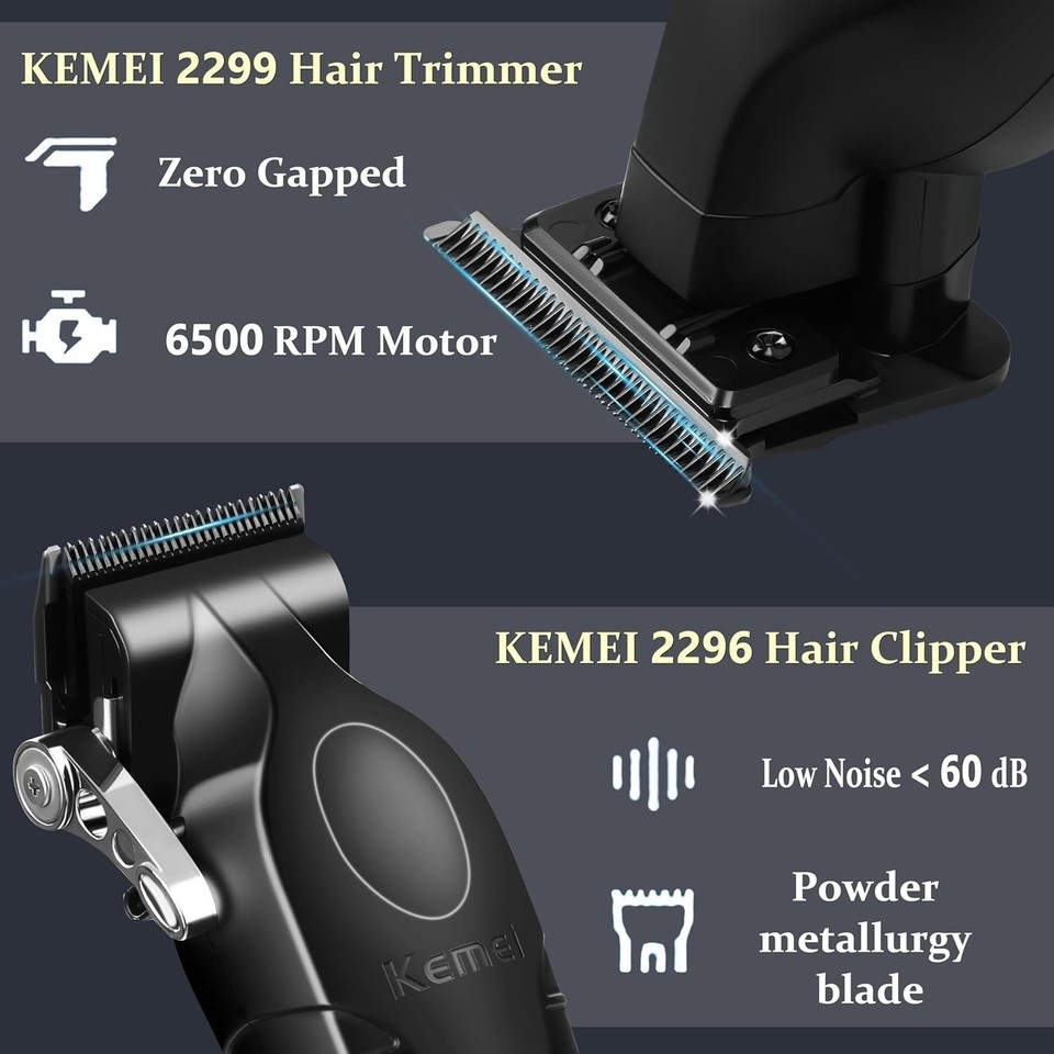 Hair Clipper Trimmer Set Cordless Electric Foil Shaver Grooming for Men ...