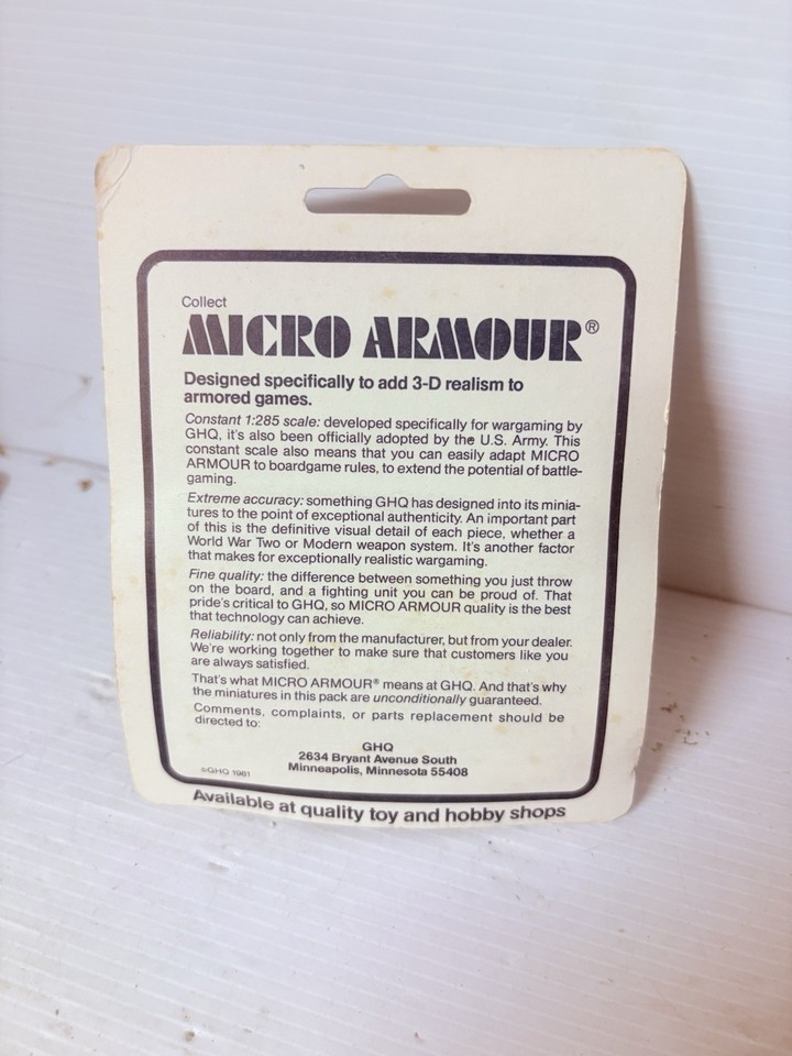 MODERN MICRO ARMOUR 1:285 N70 DEAD STOCK PERFECT GHQ | eBay