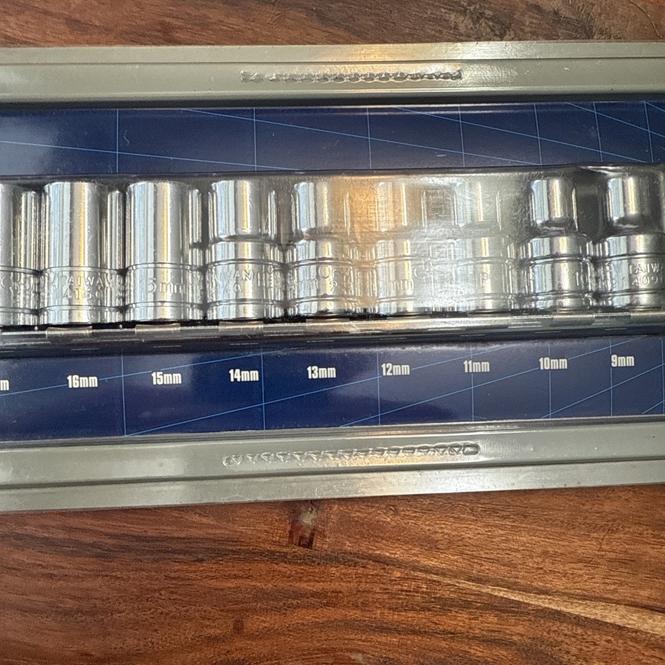 Vintage K-Mart Kmart Benchtop 1/2” Drive 11pc Socket Set With Holder | eBay
