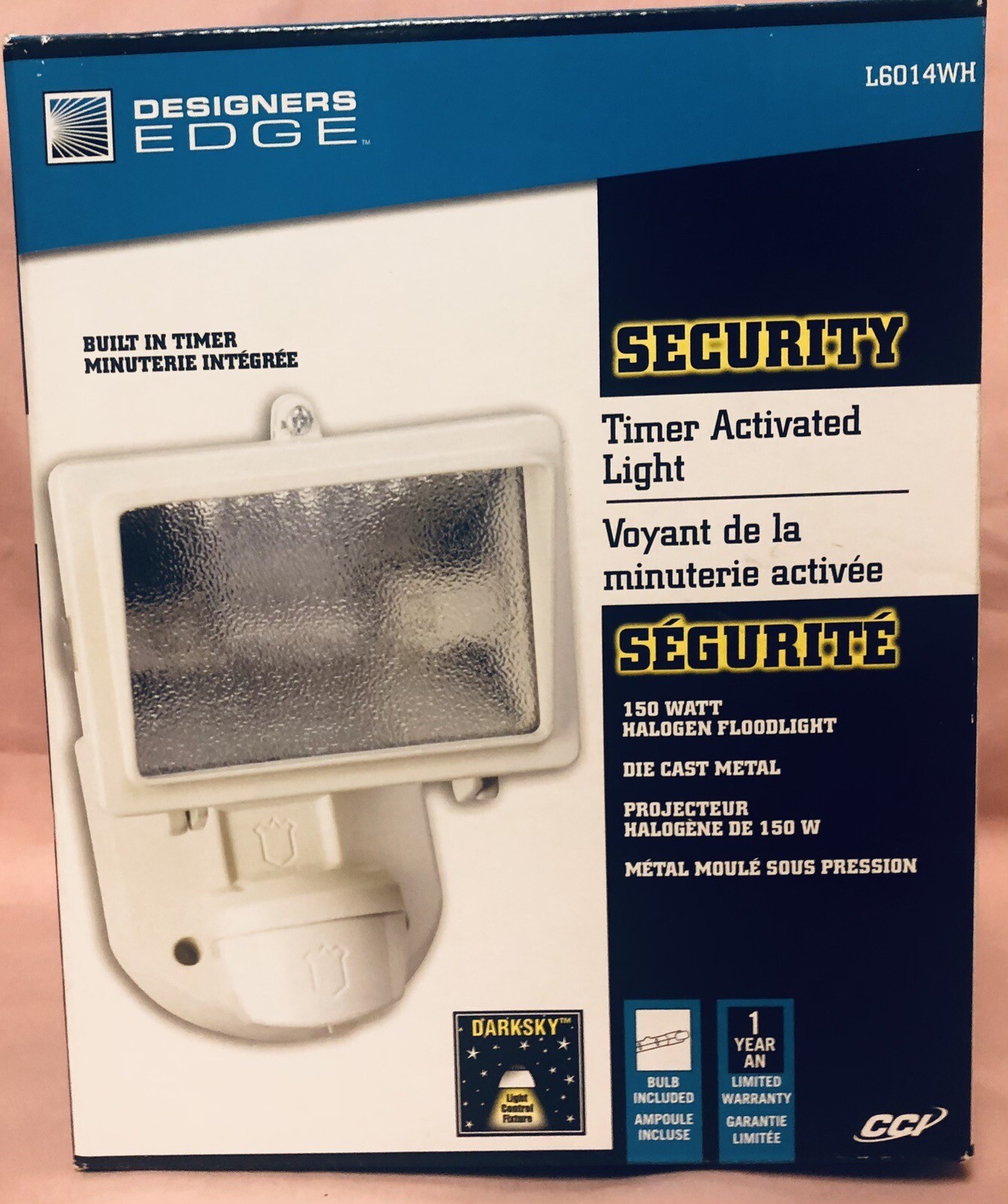 Designers Edge Security Light*Timer*New In Box*white Lamp*#L6014WH*bulb ...