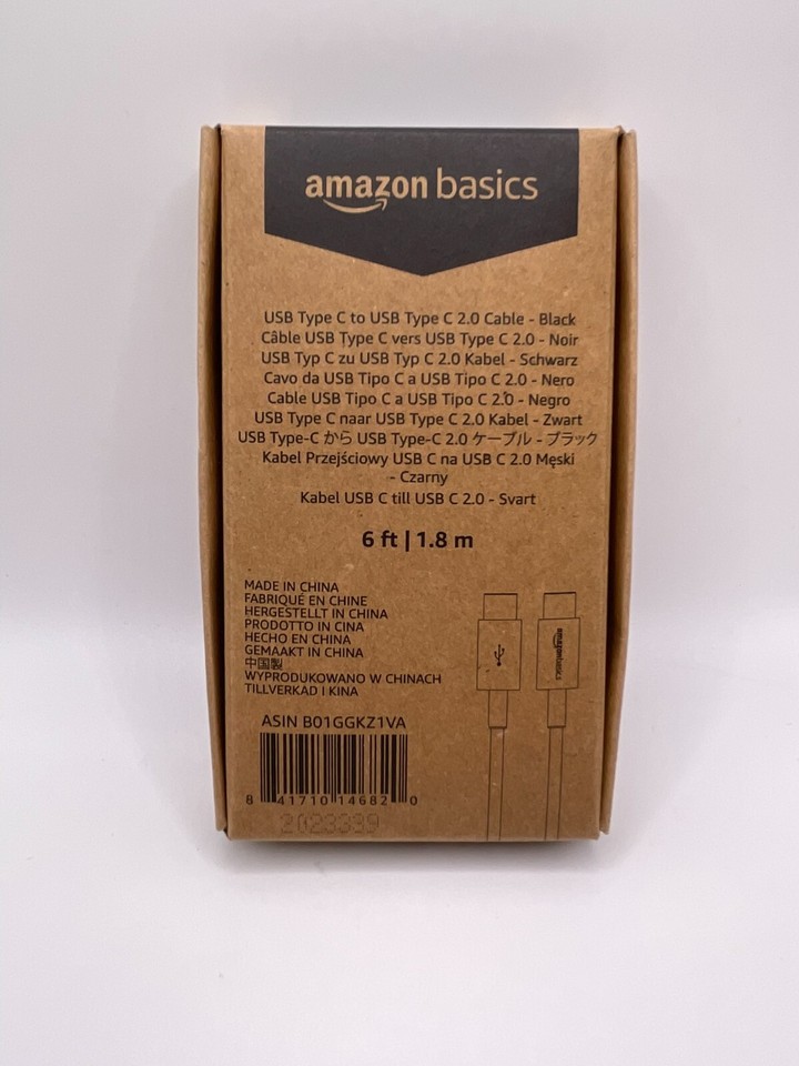 (LOT x3) AmazonBasics USB Type-C to Type-C 2.0 Cable, 6 Feet/1.8 Meters ...