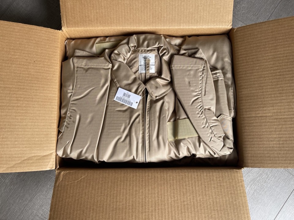 NEW CWU-45/P Winter Pilot Flight Tan Jacket Nomex Glossy XL (46-48) USA ...