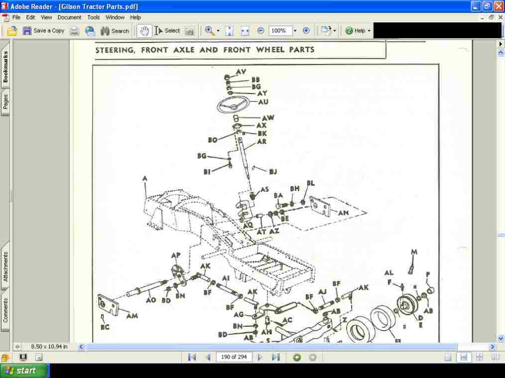 GIBSON TRACTOR OPERATIONS MANUAL & PARTS LIST w Maintenance Service ...