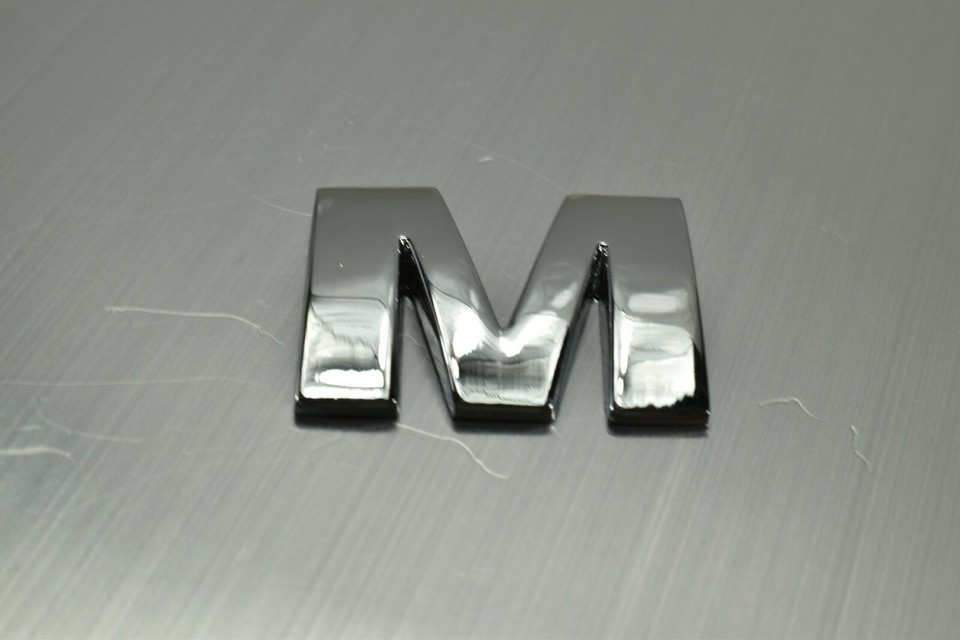 1x1" 3D DIY A-Z Metal Letter Chrome Sliver Vehicle Car Wall Decal With ...
