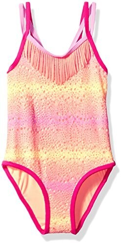 Limited Too Girls' Toddler Ombre Crochet Overlay 1 pc Swim, Coral, 2T ...
