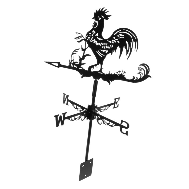 Iron Rooster Metal Weather Vane Family Name Wind Direction Light ...