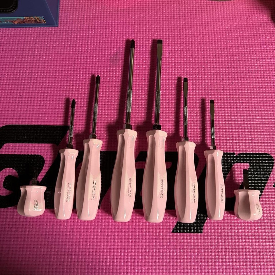 Unused 2018 Mac Tools Driver Det All Pink Grips Set Of 8 Very Rare Item | eBay