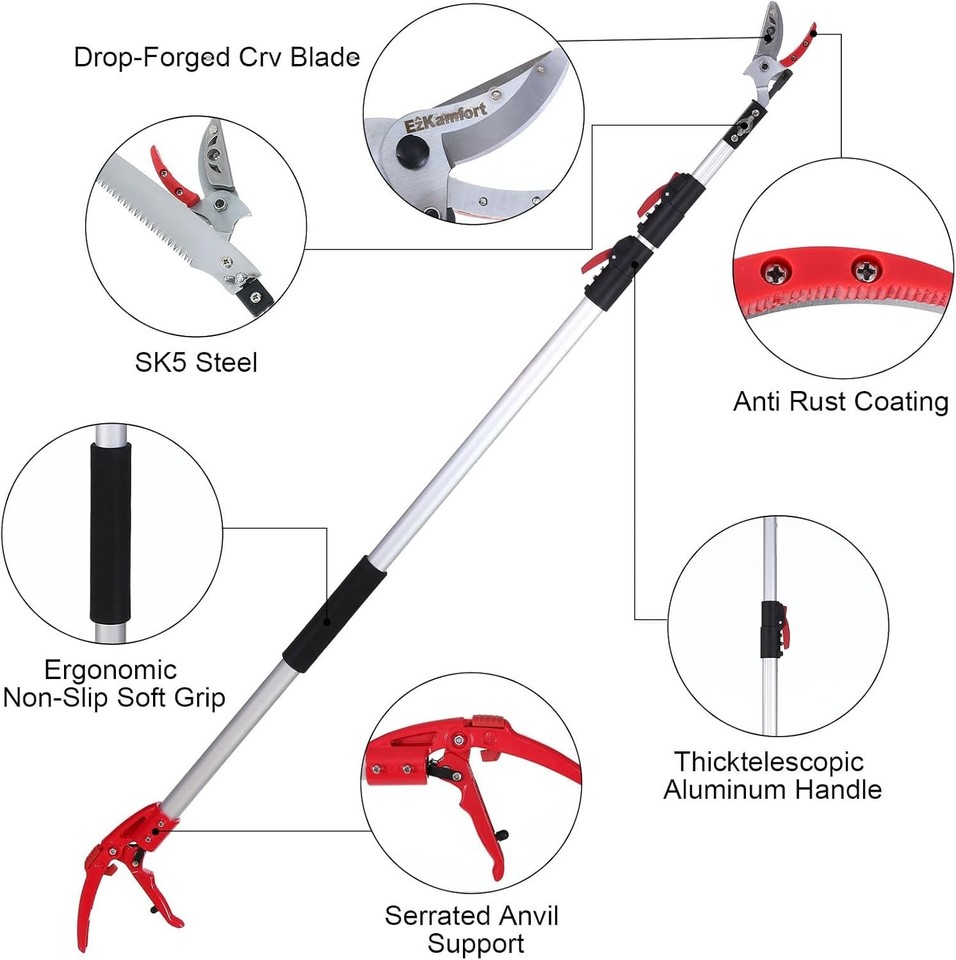Tree Pruner,140cm-300cm Tree loppers Long Reach Telescopic- Loppers ...