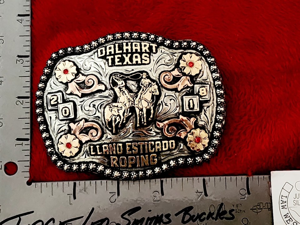 Trophy Buckle Rodeo Championship☆Team Roping☆Dalhart Texas☆2018☆RARE ...