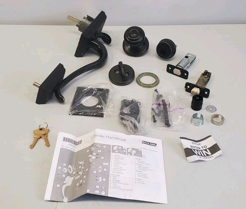 Schlage Entry Door Handleset in Aged Bronze Addison F60 G ADD 716 GEO ...