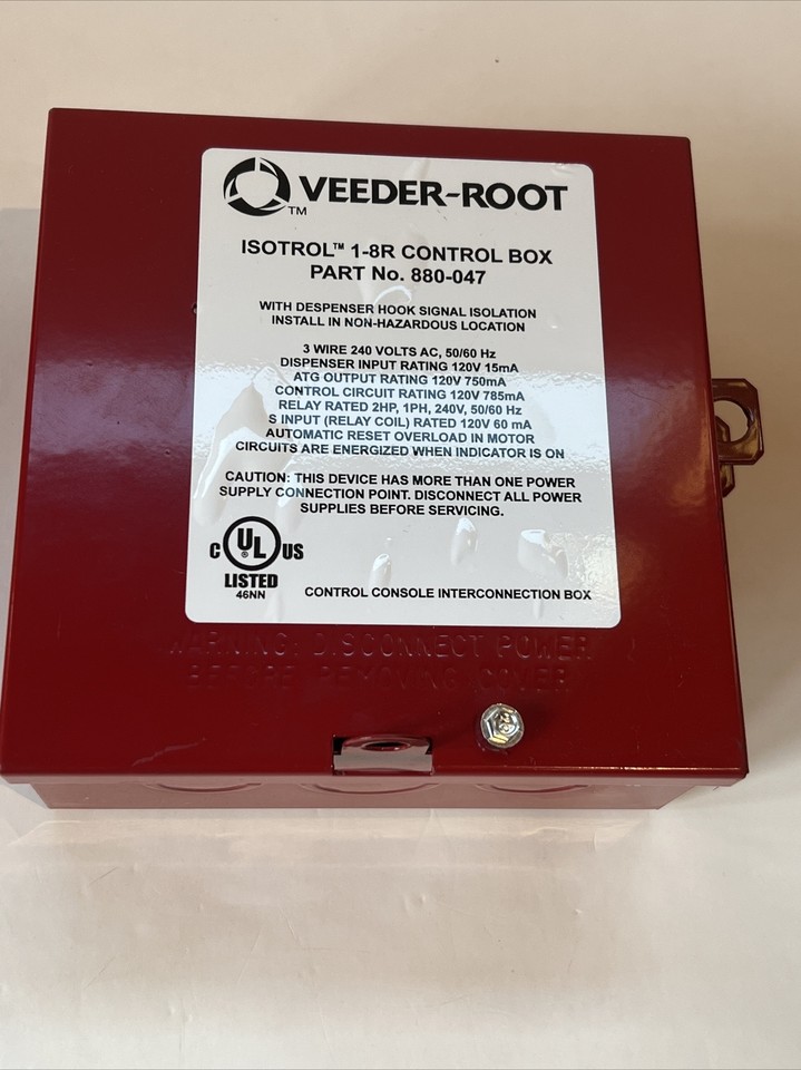 RED JACKET 880-047 VEEDER ROOT 1-8R Isotrol Control Box 3 Wire 240V AC ...