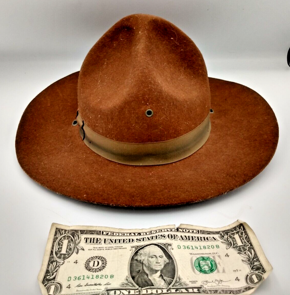 1944 US Army Field Service Hat Sz.7 100% wool Drill Instructor/ DI Hat ...