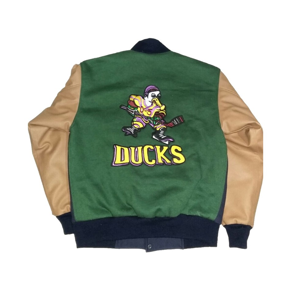 Gordon Bombay Jacket Mighty Ducks Movie Varsity Letterman Hockey Costume Coach | eBay