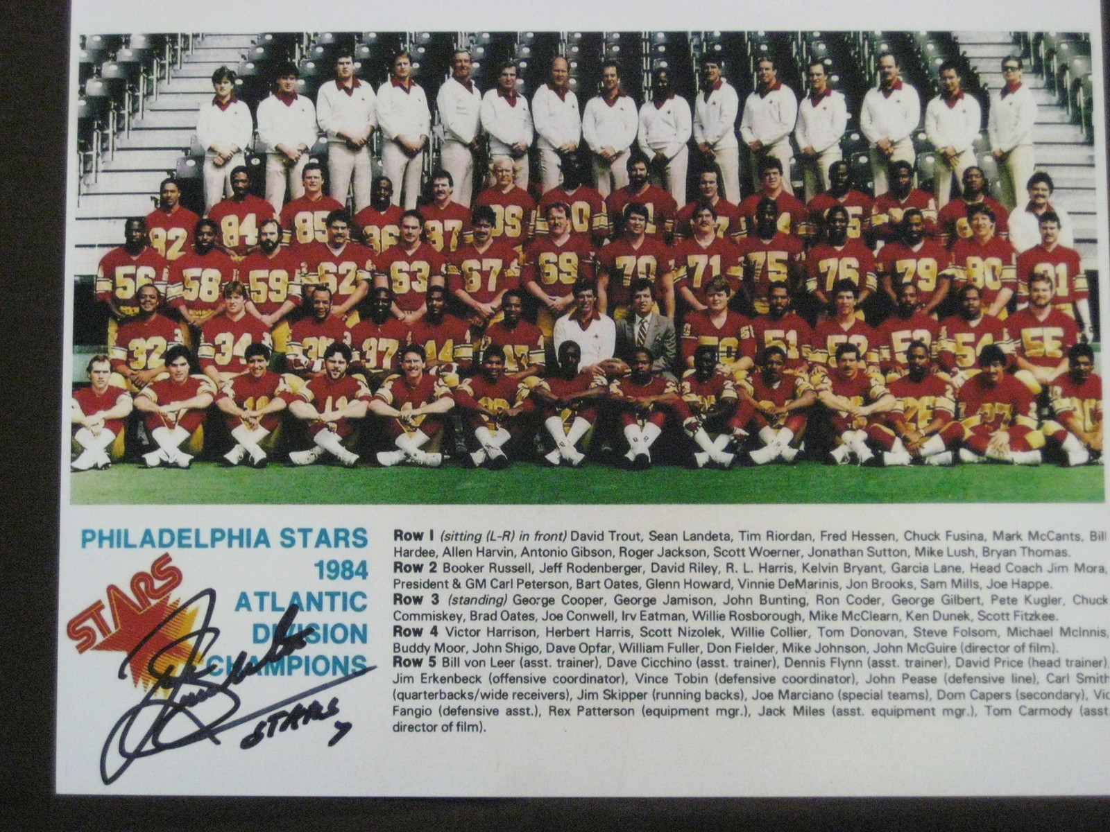 SEAN LANDETA GIANTS 2X SUPER BOWL CHAMP AUTO USFL STARS 1984 8X10 PHOTO ...