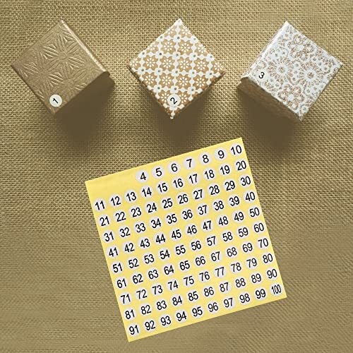 15 Sheets 1-500 Small Number Stickers Round Self-Adhesive Consecutive ...