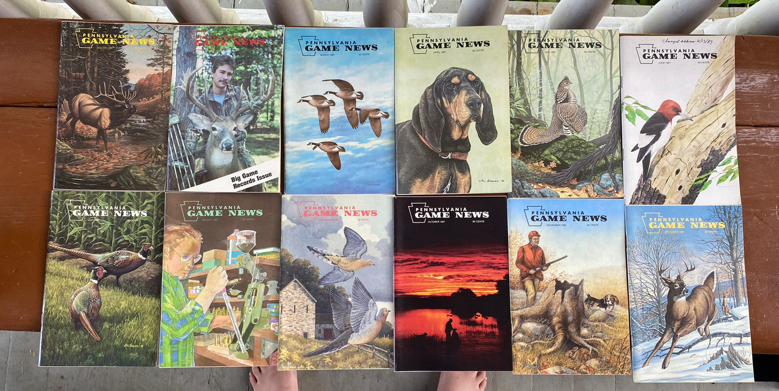 Beautiful 1987 Pennsylvania Game News Magazines Vintage Hunting (All 12 ...