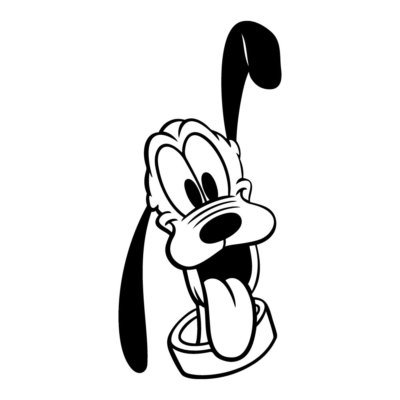 6" WAVING PLUTO v1 Vinyl Decal Sticker Car Window Laptop Disney Mickey ...