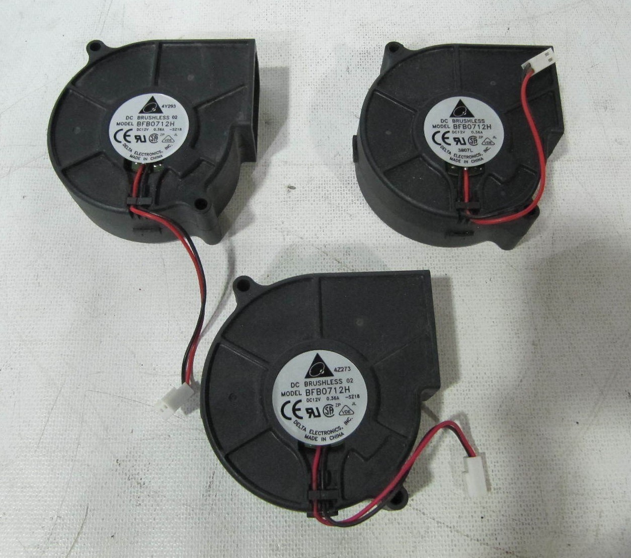 (LOT OF 3) Delta Electronics Turbine Server Fans DC12V BFB0712H | eBay
